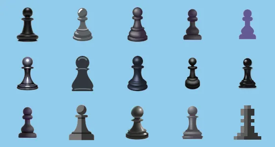 ♟️ Emoji De Peón De Ajedrez Negro