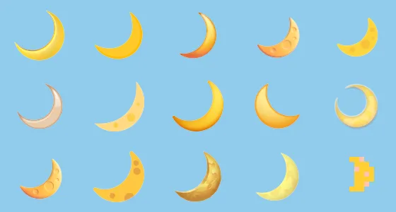 🌙 Luna Creciente Emoji