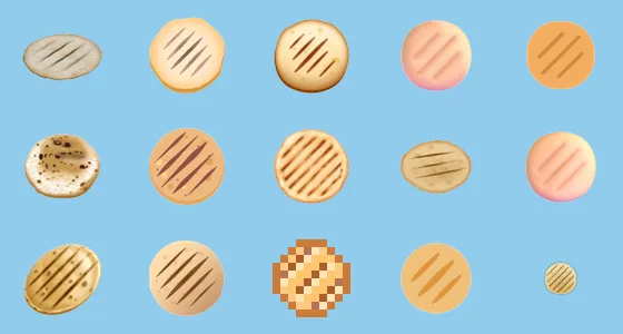 🫓 Pan Plano Emoji