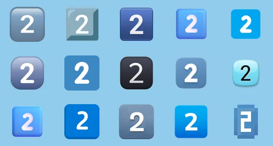 2️⃣ Emoji Del Dígito Dos De La Tecla