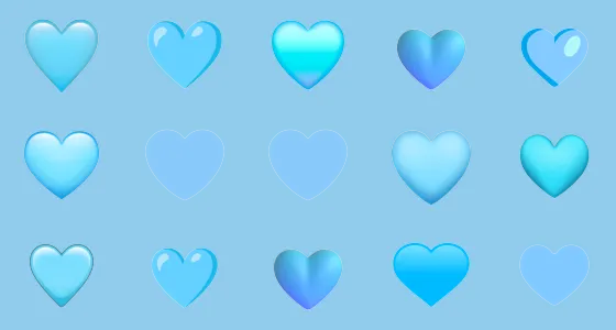 Corazón Azul Claro Emoji