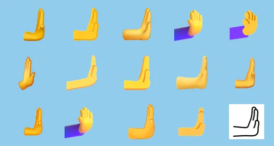 Mano Empujando Hacia La Derecha Emoji