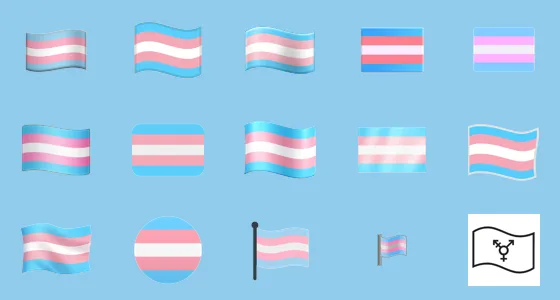 🏳️‍⚧️ Bandera Transgénero Emoji