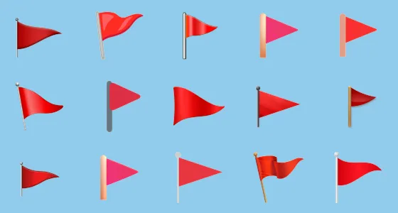 🚩 Bandera Triangular En Una Publicación Emoji